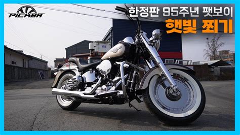 95주년 밖으로 꺼내서 말발굽 소리를 들어 봤습니다 할리데이비슨 한정판 95주년 펫보이 Youtube