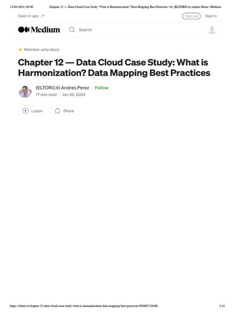 Chapter 12 Data Cloud Case Study What Is Harmonization Data