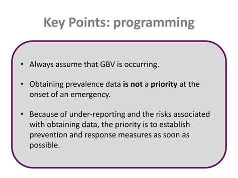 Guidelines For Integrating Gender Based Violence In Interventions In