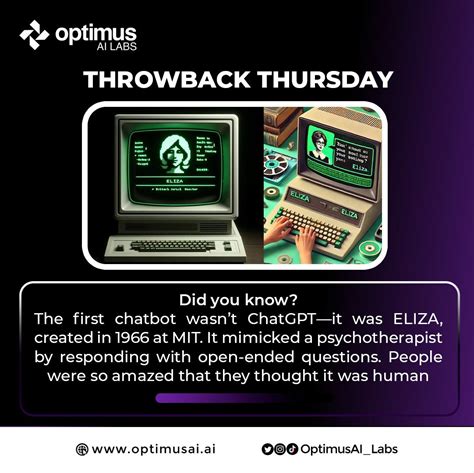 Optimusailabs Throwbackthursday Aihistory Chatbots Optimus Ai Labs