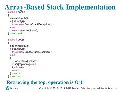 Ppt Stack Implementations In Java With Linked And Array Based