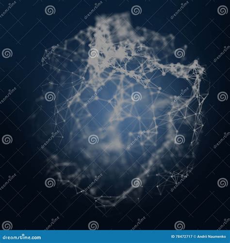 Abstract Cybernetic Particles Background Plexus Fantasy Technology