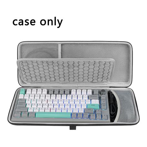 geekria keyboard case for 84 key keyboard and mouse combo compatible with aula f75 keychron k2