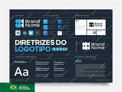 Premium Vector Brand Guidelines Banner Design In Brazilian Portuguese