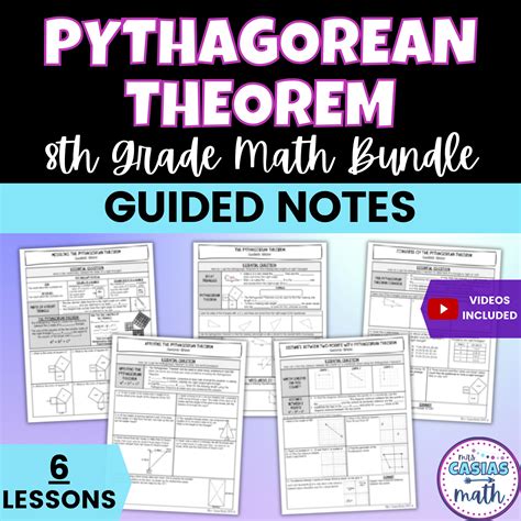 Pythagorean Theorem Guided Notes Lessons 8th Grade Math Casias Math