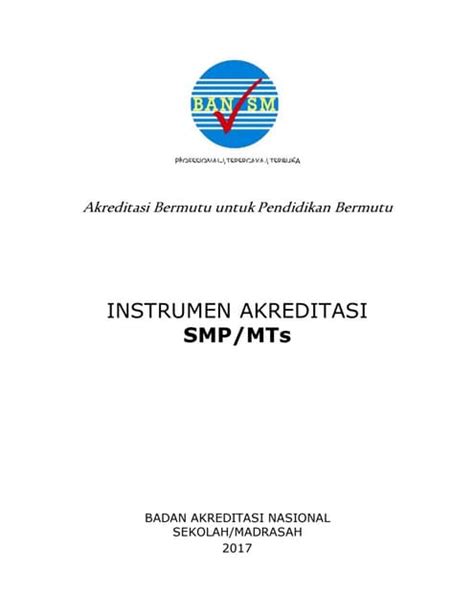 Instrumen Akreditasi Mtssmp Docx