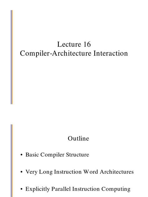 Compiler Architecture Pdf Program Optimization Software Development