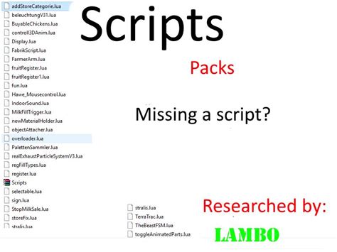 LUA SCRIPT PACK V FS Farming Simulator Mod FS Mod