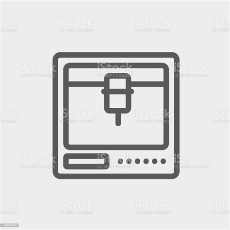 제품의 등각투영 3d 인쇄공 여윔 꺾은선형 아이콘크기 0명에 대한 스톡 벡터 아트 및 기타 이미지 0명 2015년 단일 이미지 Istock