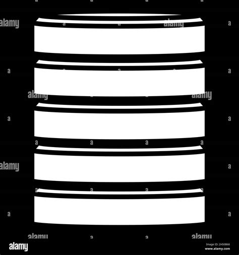 Hdd Hard Disk Drive Mainframe Computer Stacked Cylinder Icon Server