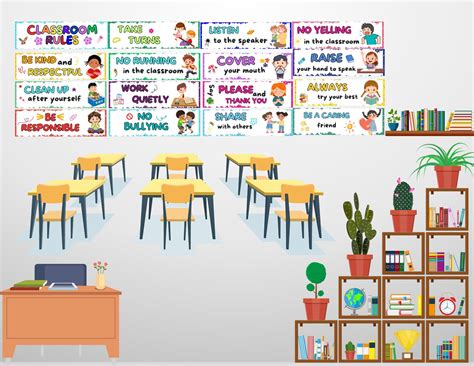 Printable Classroom Rules Posters Classroom Decor Behavior Rules
