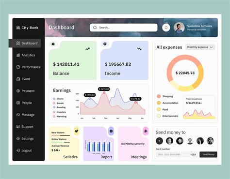 Finance Dashboard Ui On Behance
