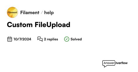 Custom Fileupload Filament