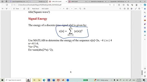 Digital Communication Lab Lec 3 Part 2 Lec 4 Youtube