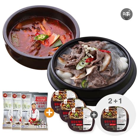 미스타셰프 버섯뚝배기불고기 3팩 원큐 육개장 3팩 외 7종 사은품증정 티몬