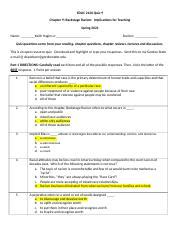 Spring 2021 Chapter 9 Quiz Docx EDUC 2120 Quiz 9 Chapter 9 Backstage Racism Implications For