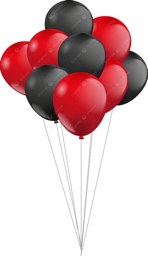 빨간색과 검은색 풍선 풍선 장식 설계 Png 일러스트 및 벡터 에 대한 무료 다운로드 Pngtree