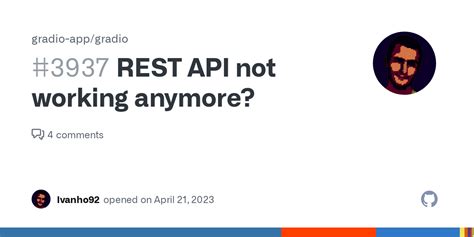 Rest Api Not Working Anymore · Issue 3937 · Gradio Appgradio · Github
