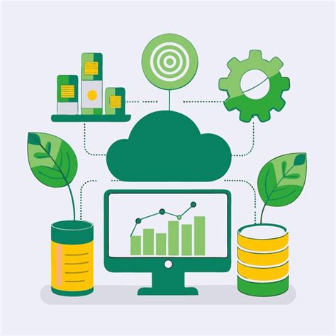 Technology Concept Flat Vector Style Illustration Featuring Data Design Elements Premium AI