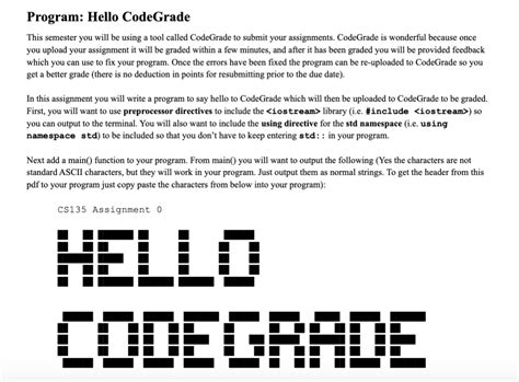 Program Hello Codegradethis Semester You Will Be