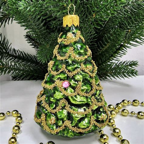 Купить стеклянная елочная игрушка елочка 1-1100 в магазине Elichristmas ...