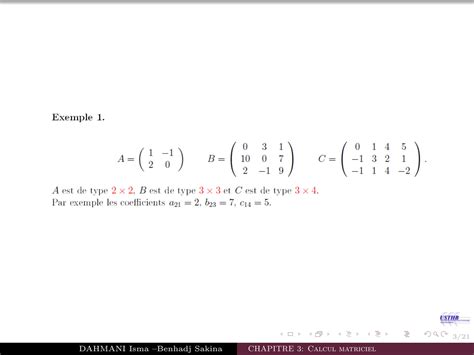 Solution Chapitre 3 Calcul Matriciel I Studypool