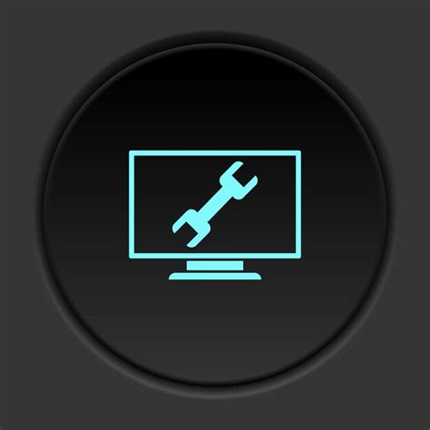 Premium Vector Dark Button Icon Configuration Desktop Button Banner