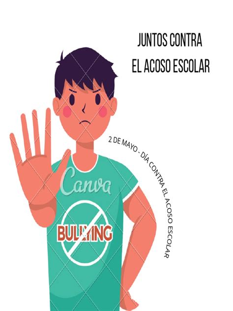 Post De Instagram Día Contra El Acoso Escolar Dibujo Niño Fondo Blanco