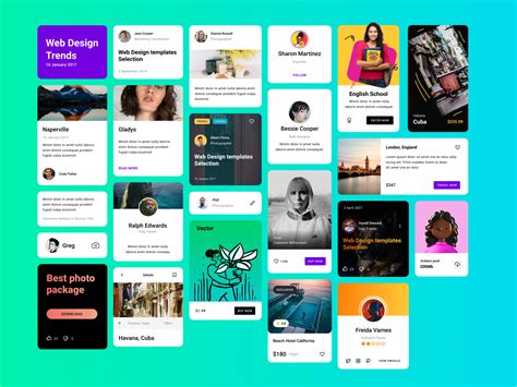 dribbble card layout 5 by frank esteban isdray