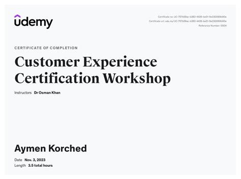 Korched Aymen On Linkedin Udemy Course Completion Certificate