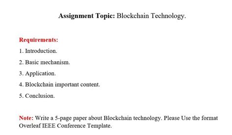 Solved Assignment Topic Blockchain Technology