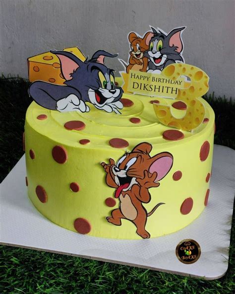 Tom And Jerry Theme Cake In 2024 Tom And Jerry Cake Themed Cakes 1st