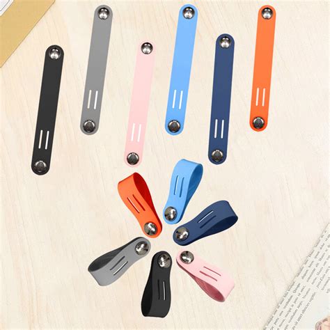 마그네틱 실리콘 케이블 정리함 실리콘 케이블 관리자 마우스 헤드셋 전원 코드 데이터 케이블 보관 실리콘 케이블 105mm 2 개 데스크 액세서리 및 주최자