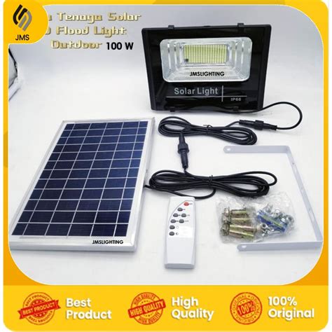Jual Lampu Sorot Solar Panel Watt Ip Smd Flood Light Solar Tenaga Surya Shopee Indonesia