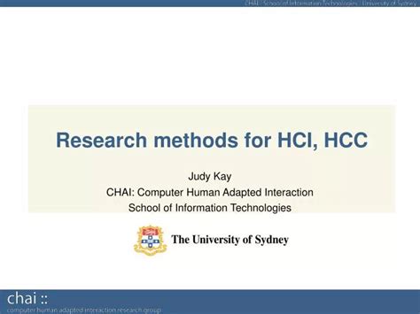 PPT Research Methods For HCI HCC PowerPoint Presentation Free Download ID