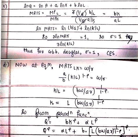 [solved] Consider The Following Ces Production Function ρ ρ