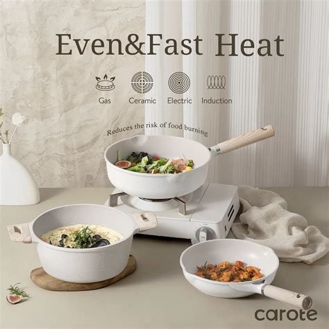 Carote Nonstick Cookware Set 8 Piecekitchen Pots And Pans Setstay