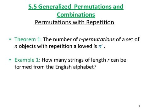 5 5 Generalized Permutations And Combinations Permutations With
