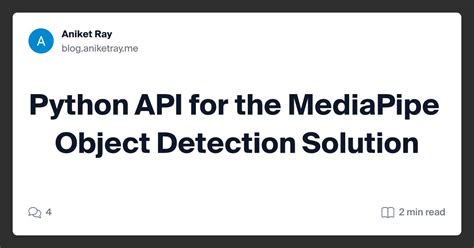 Python Api For The Mediapipe Object Detection Solution