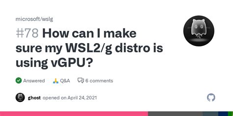 How Can I Make Sure My Wsl2g Distro Is Using Vgpu · Microsoft Wslg