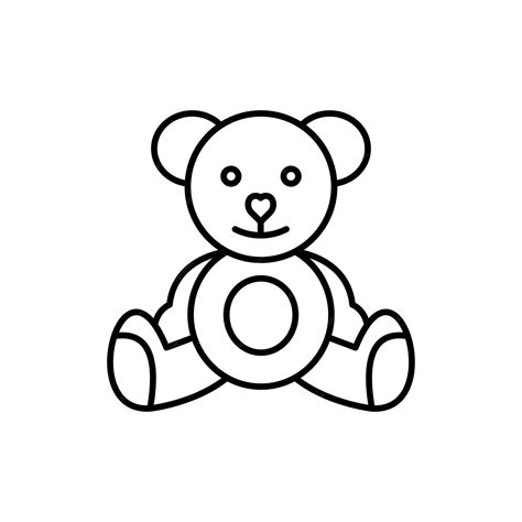 Teddy Bear Outline Template