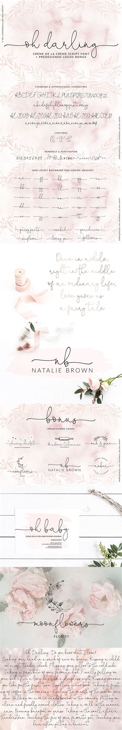 Oh Darling Ethereal Script Font Ethereal Wedding Fonts Lettering