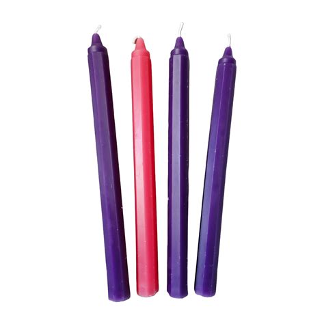 Octagonal Beeswax Advent Tapers Set Of Four 10 Inch Candles