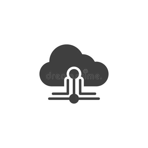 cloud hosting vector icon stock vector illustration of connection