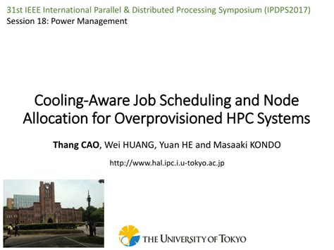 Pdf Cooling Aware Job Scheduling And Node Allocation For