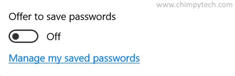 Microsoft Edge Save Password Prompt Switch It Off Chimpytech