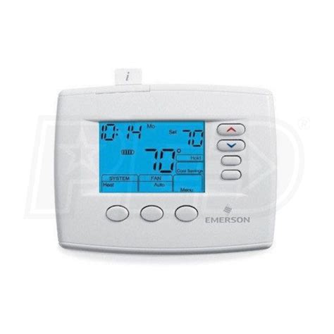 Emerson 1F83 0471 Blue 4 Inch Thermostat Universal Staging Heat Pump Non Programmable
