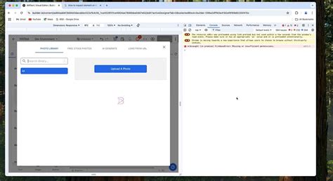 Getting Console Error When I Try Open Photo Library General Forum