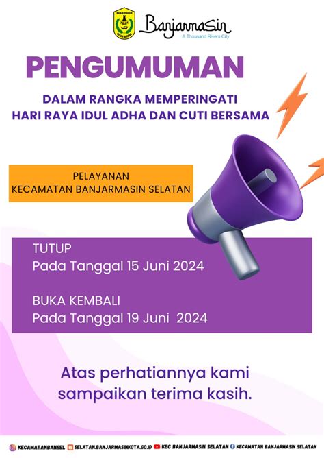 Pengumuman Libur Bersama Dan Cuti Bersama Hari Raya Idul Adha