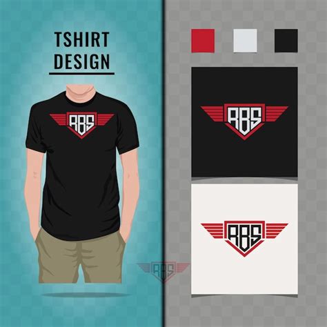 Rbs 초기 T 셔츠 디자인 벡터 일러스트 프리미엄 벡터